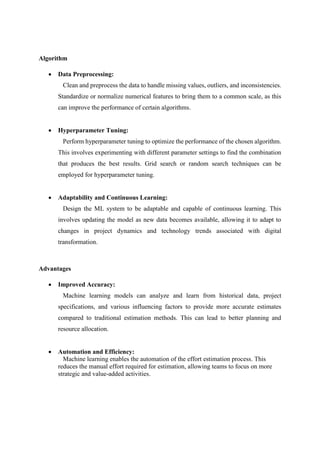 Effective Software Effort Estimation Leveraging Machine Learning for ...
