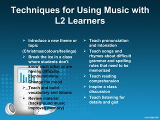 Using songs effectively in class | PPT | Children\'s Music | Music
