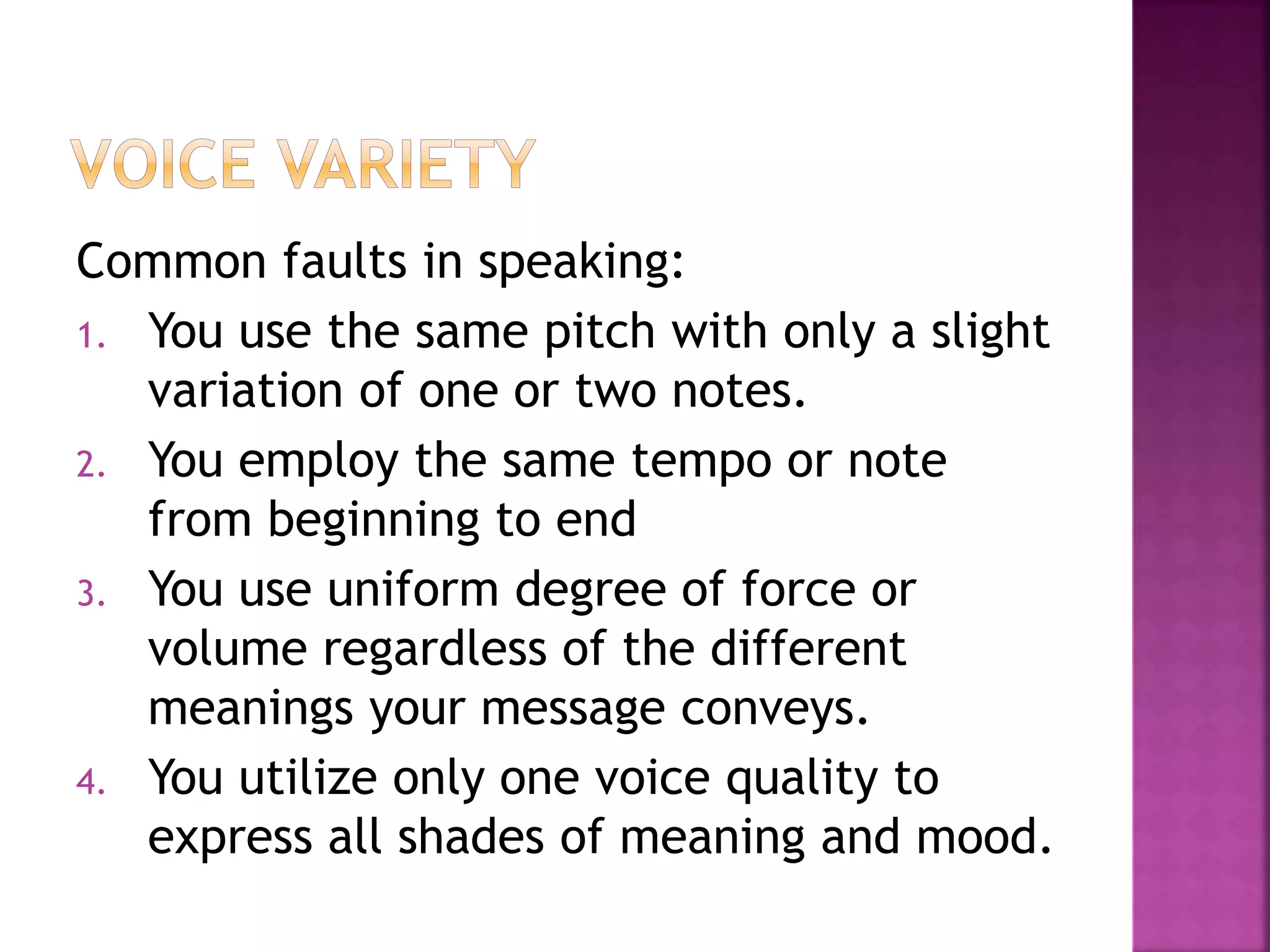 Effective speaking voice | PPTX