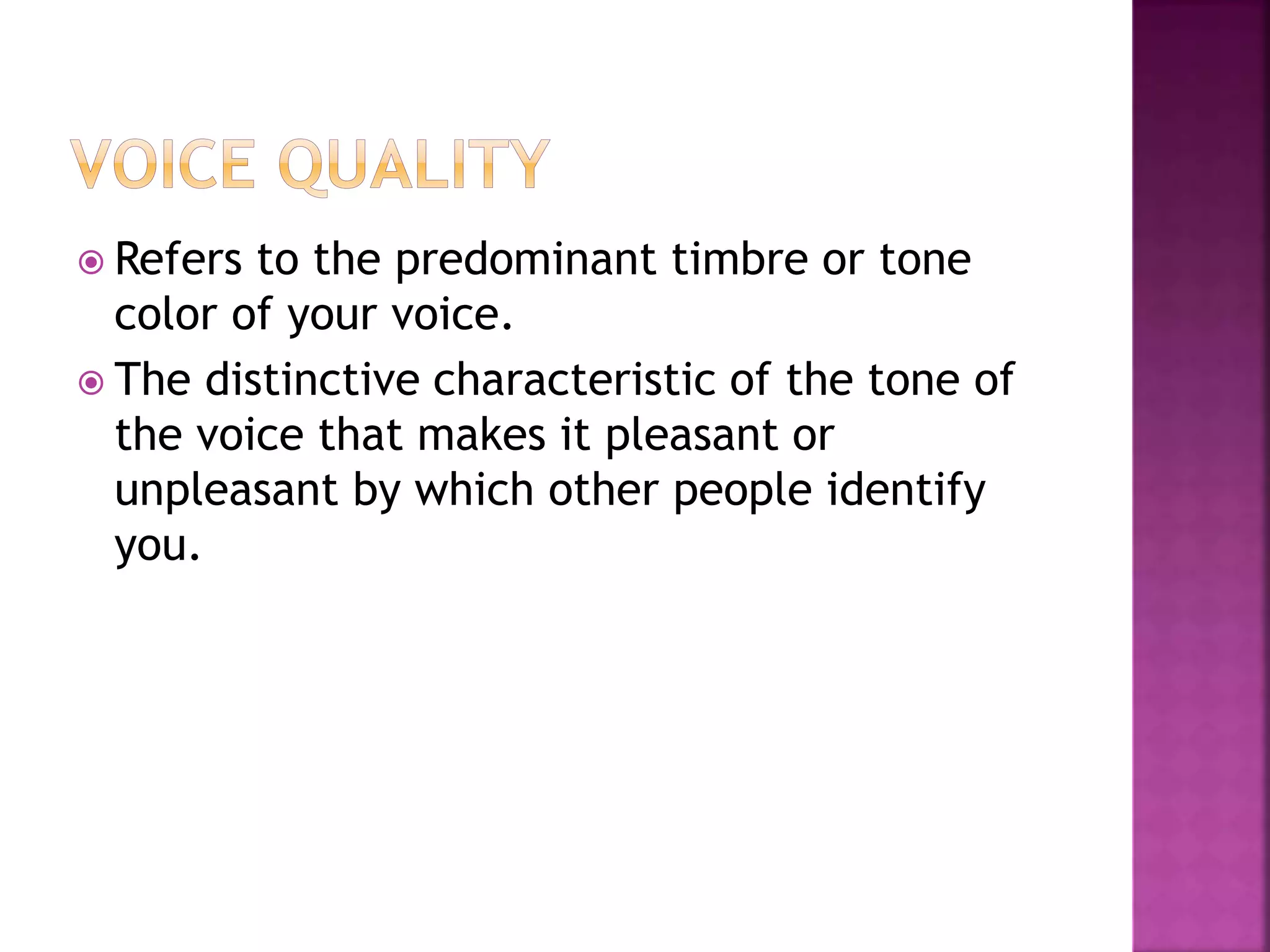 Effective speaking voice | PPTX