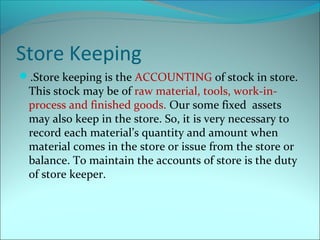 Effective store keeping and successful inventory control.2 | PPT