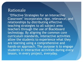 Effective strategies for an interactive classroom revised | PPT