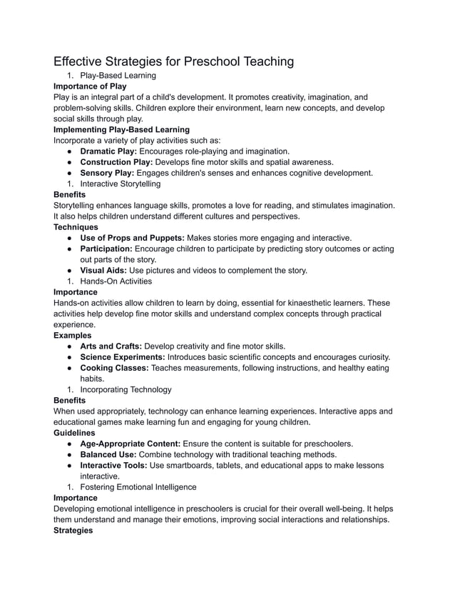 Effective Strategies for Preschool Teaching in Noida.pdf