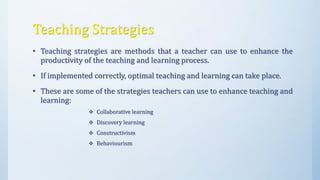 Effective strategies for teaching mathematics | PPTX