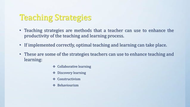 Effective strategies for teaching mathematics | PPTX | Education