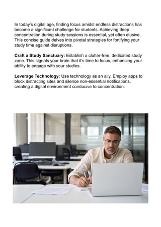 Effective Strategies to Avoid Distractions When Studying | PDF