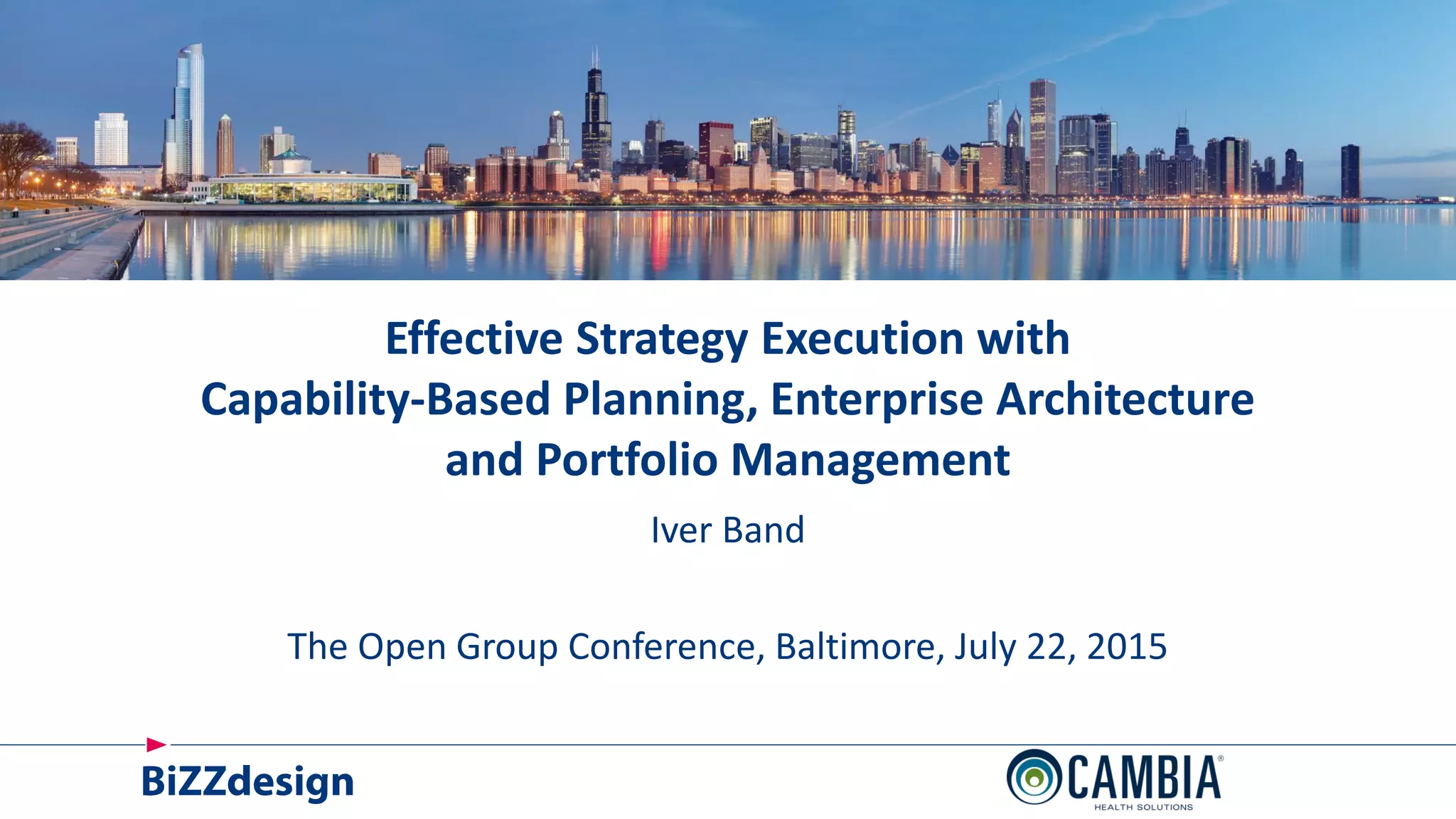 Effective Strategy Execution with Capability-Based Planning, Enterprise ...