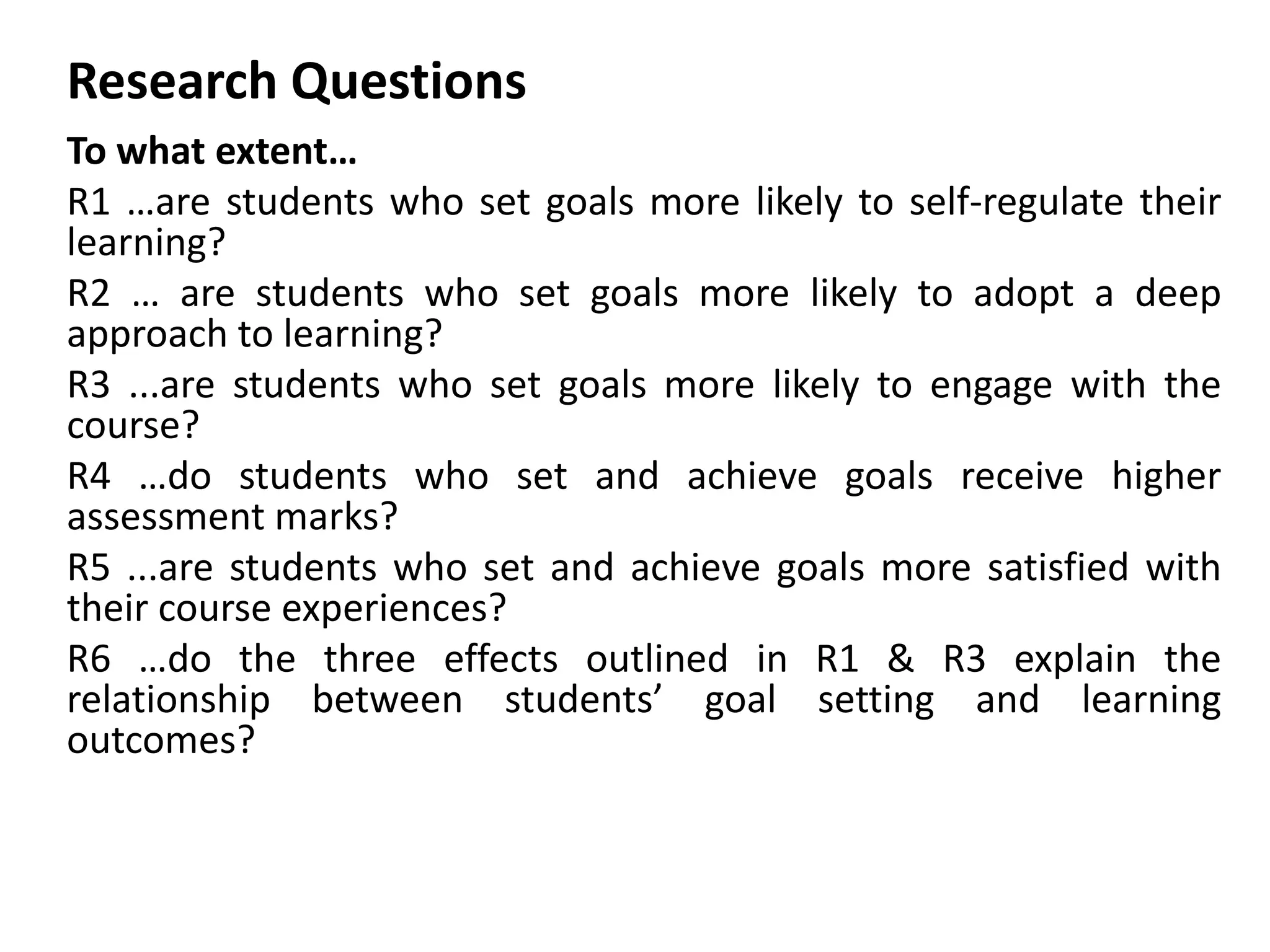 Effective student learning through goal setting v2 | PPTX