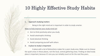 Effective Study Habits and Time Management | PPTX