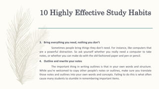 Effective Study Habits and Time Management | PPTX