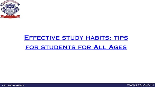 Effective study habit tips for students (1).pptx | Educational ...