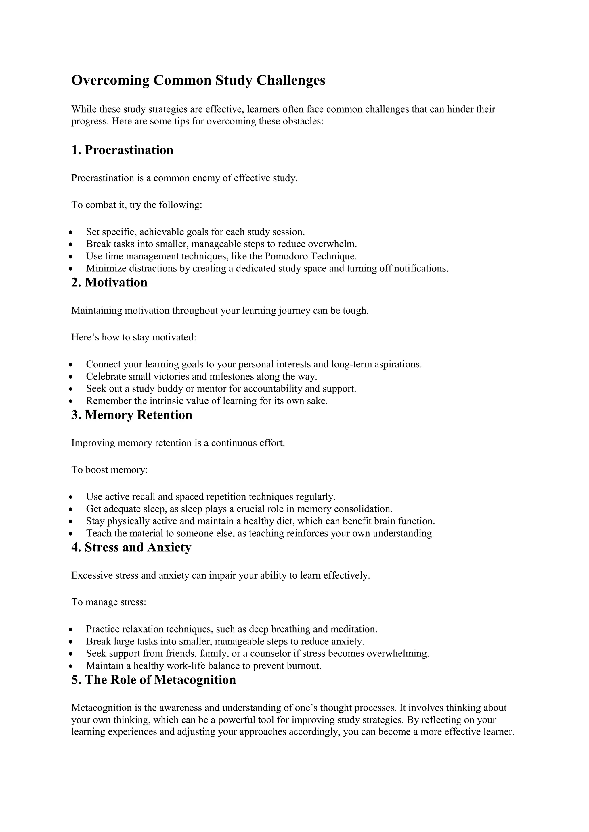 10 Effective Study Strategies And Tips To Maximize Learning Efficiency ...