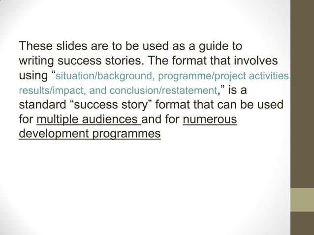 Effective success story writing | PDF | Books and Literature