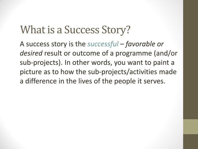 Effective success story writing | PDF | Books and Literature