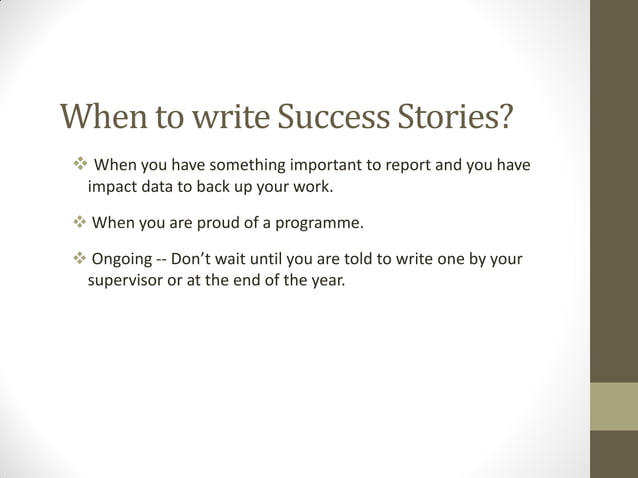 Effective success story writing | PDF | Books and Literature