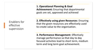 Skills for first time Mangers on effective Supervision | PPT