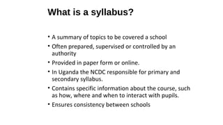 Effective syllabus coverage in elementary schools | PPT