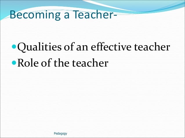 Effective teacher