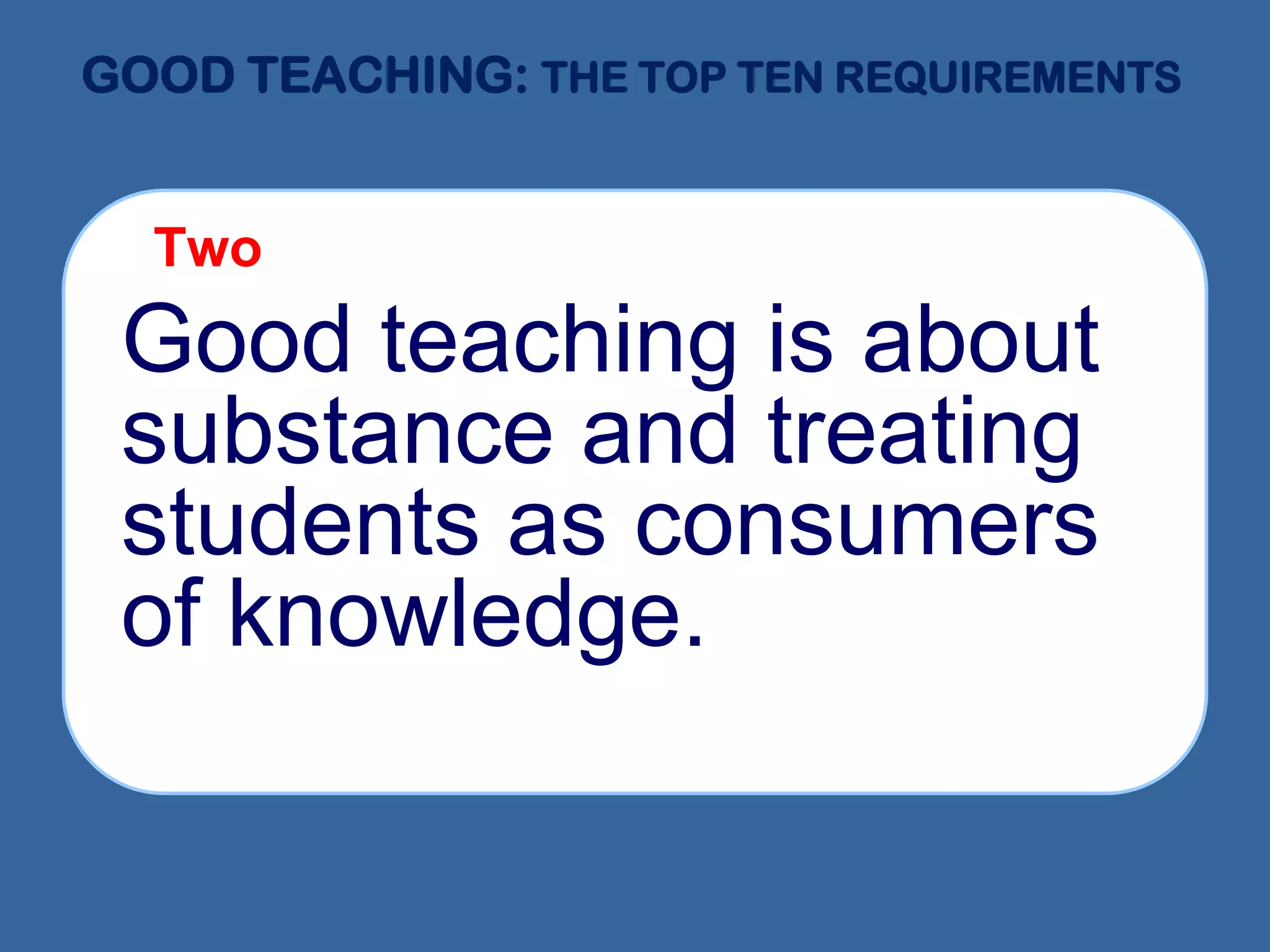 Effective Teaching | PPT