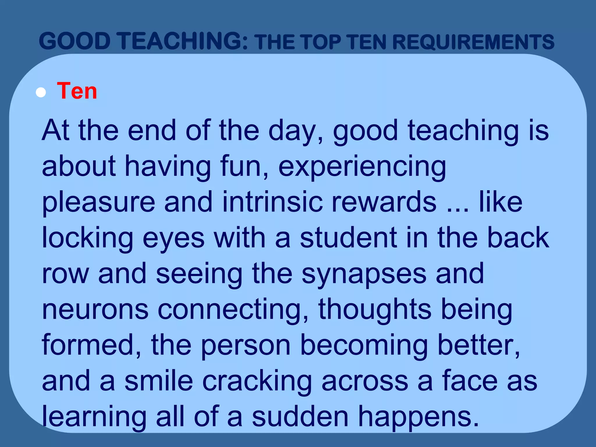 Effective Teaching | PPT