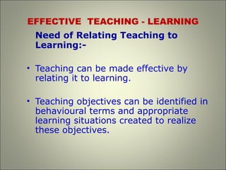 Effective Teaching Learning | PPT