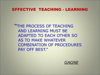 Effective Teaching Learning | PPT