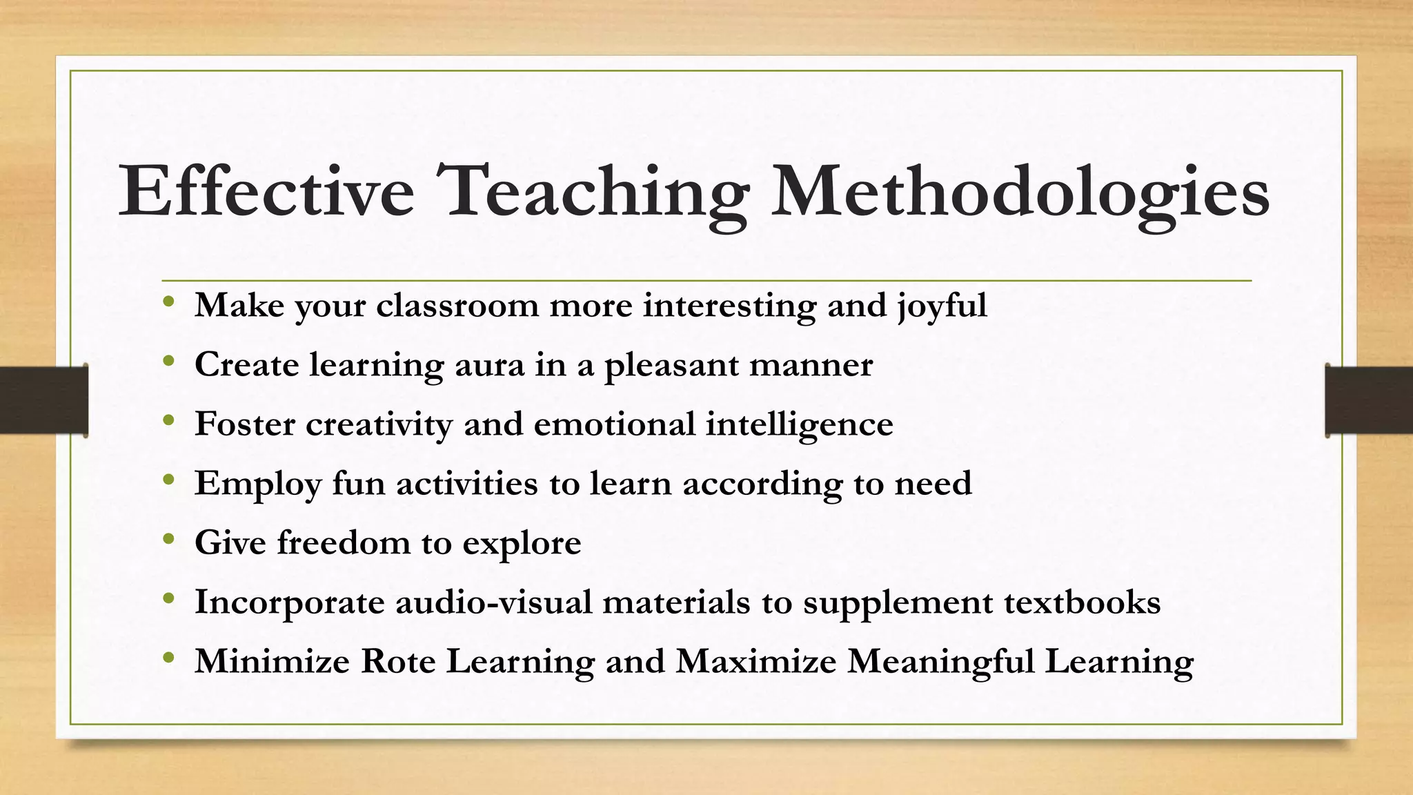 Effective Teaching Methods | PPTX