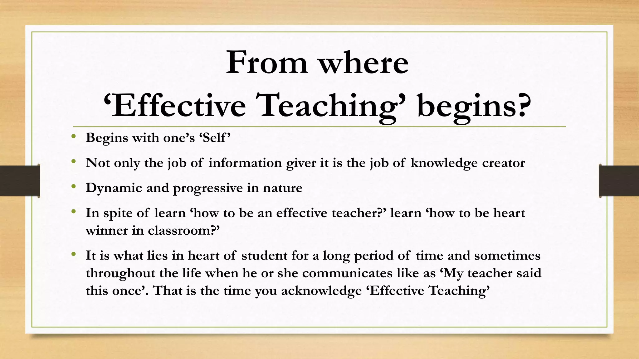 Effective Teaching Methods | PPTX