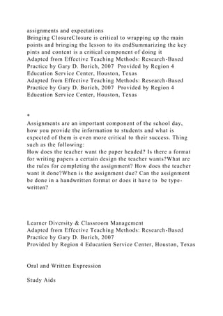 Effective Teaching MethodsResearch-Based PracticeCl.docx