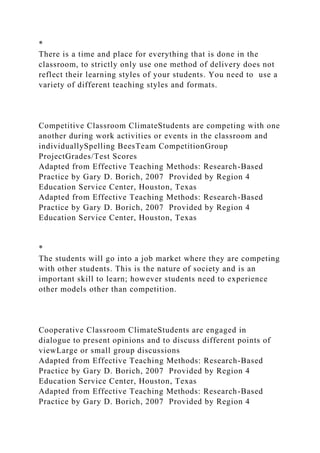 Effective Teaching MethodsResearch-Based PracticeCl.docx