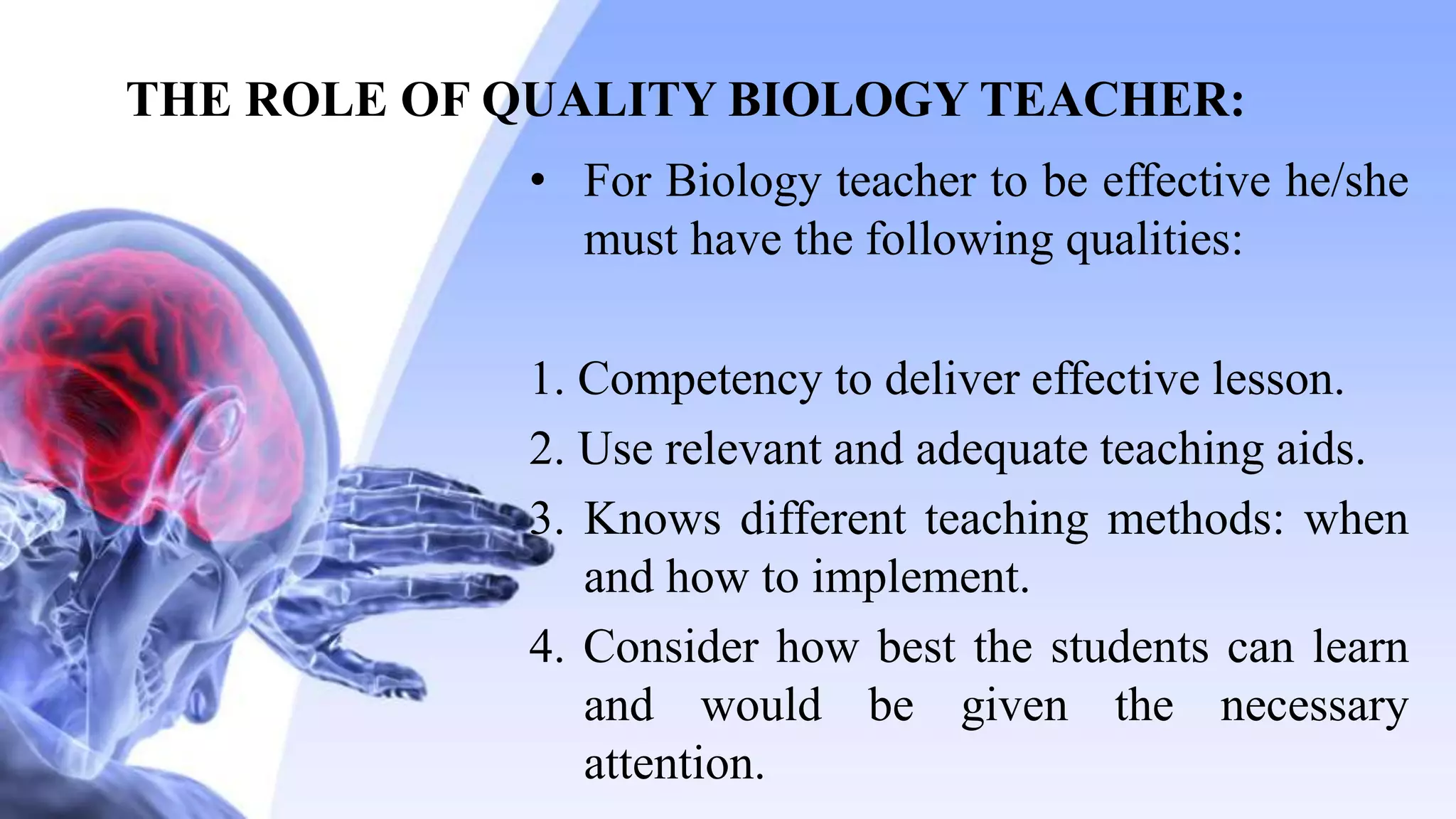 Effective teaching of biology | PPTX