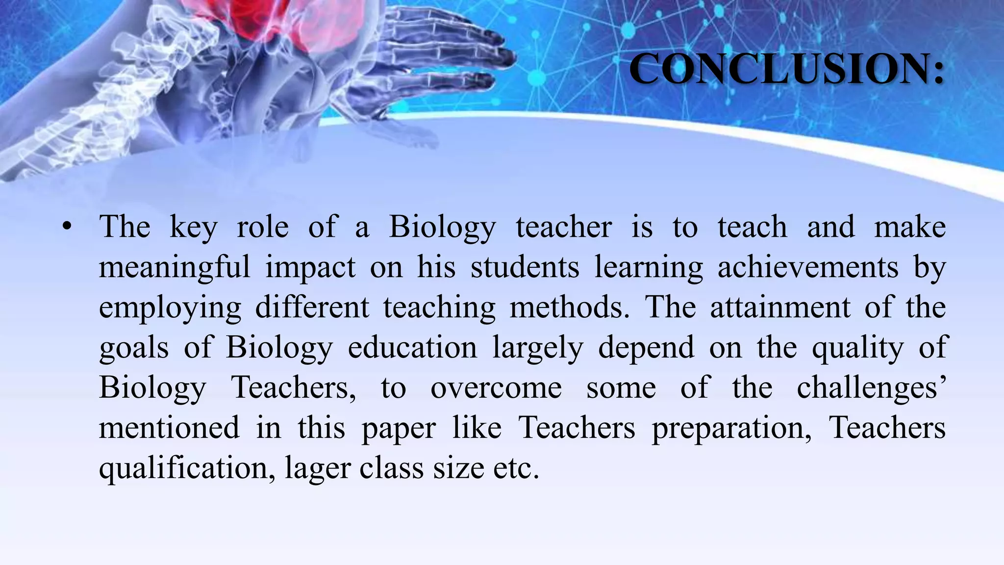 Effective teaching of biology | PPTX