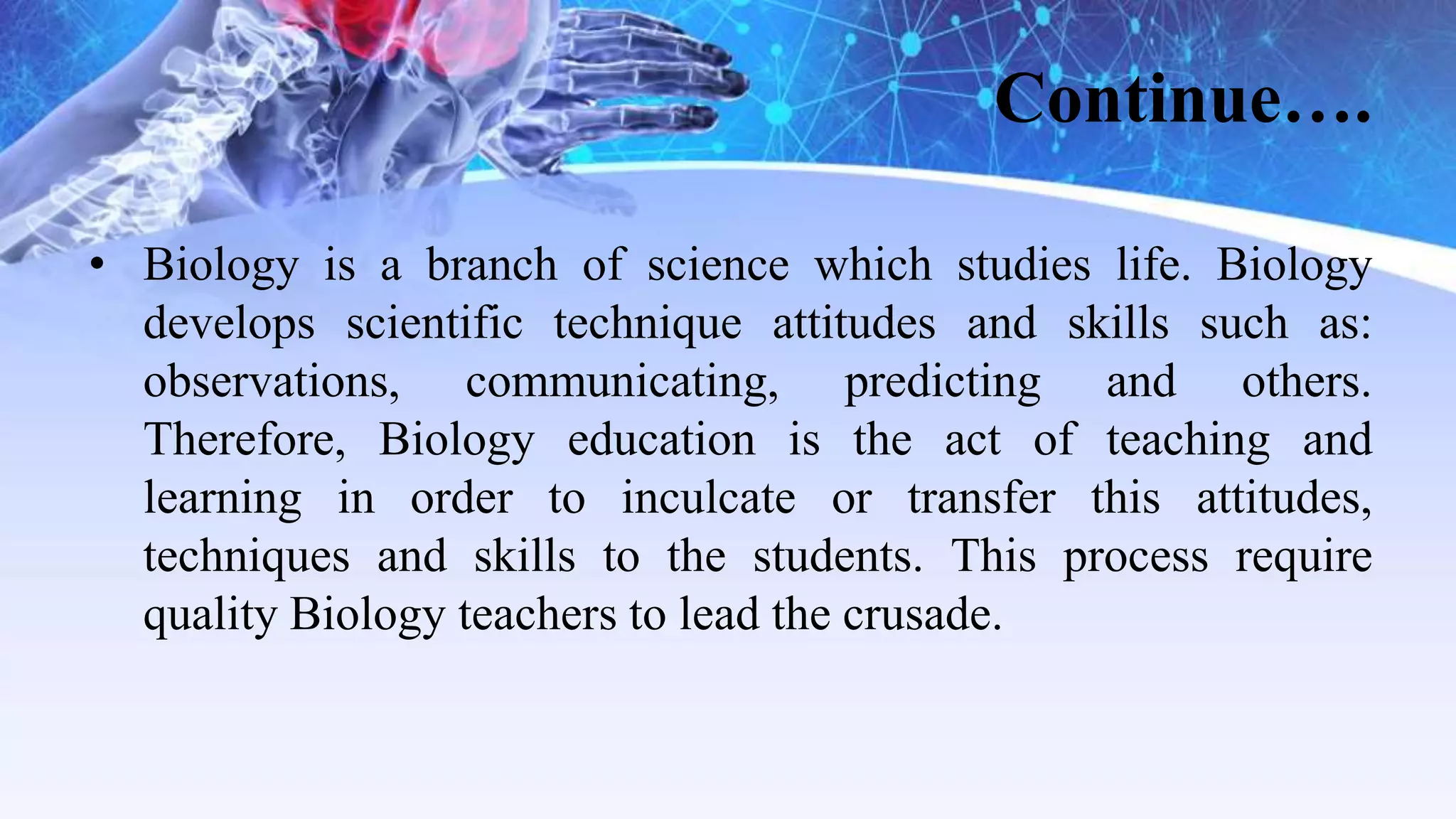Effective teaching of biology | PPTX