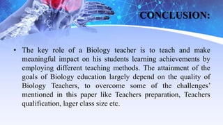 Effective teaching of biology | PPTX