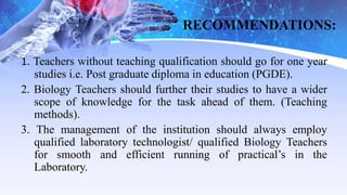 Effective teaching of biology | PPTX