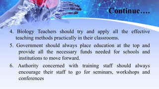 Effective teaching of biology | PPTX