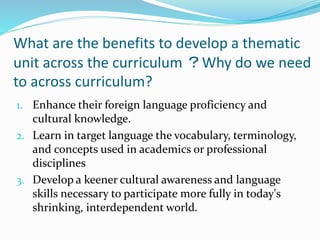 Effective Teaching of Chinese through Cross-Curricular Thematic Units ...