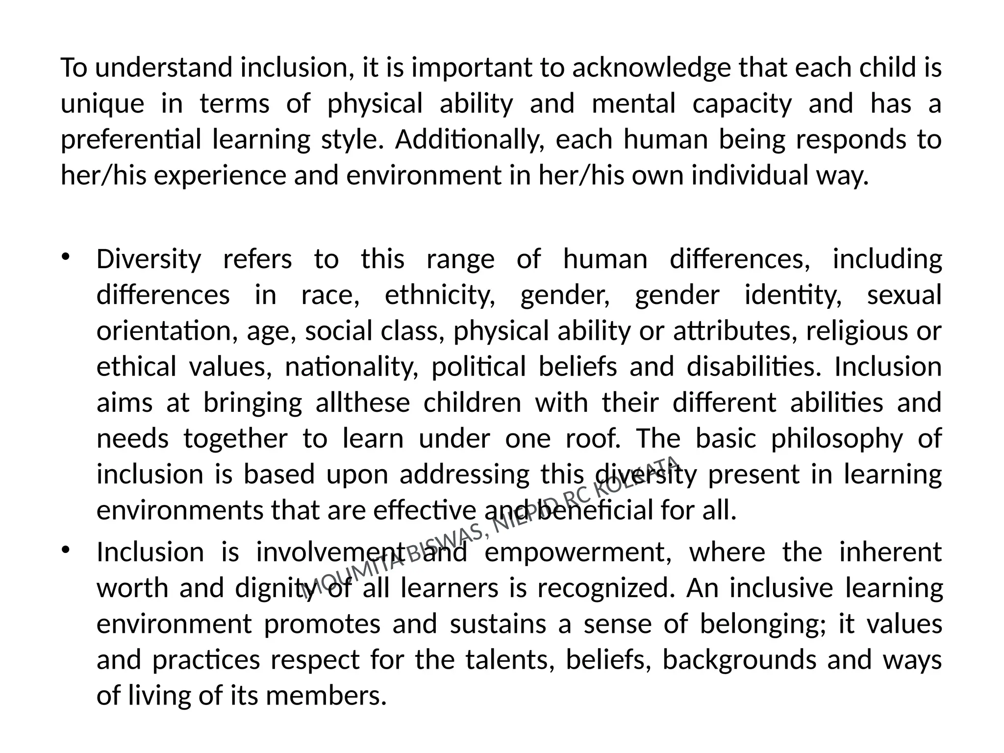 EFFECTIVE TEACHING PRACTICE IN INCLUSIVE SET UP FOR CHILDREN WITH ...