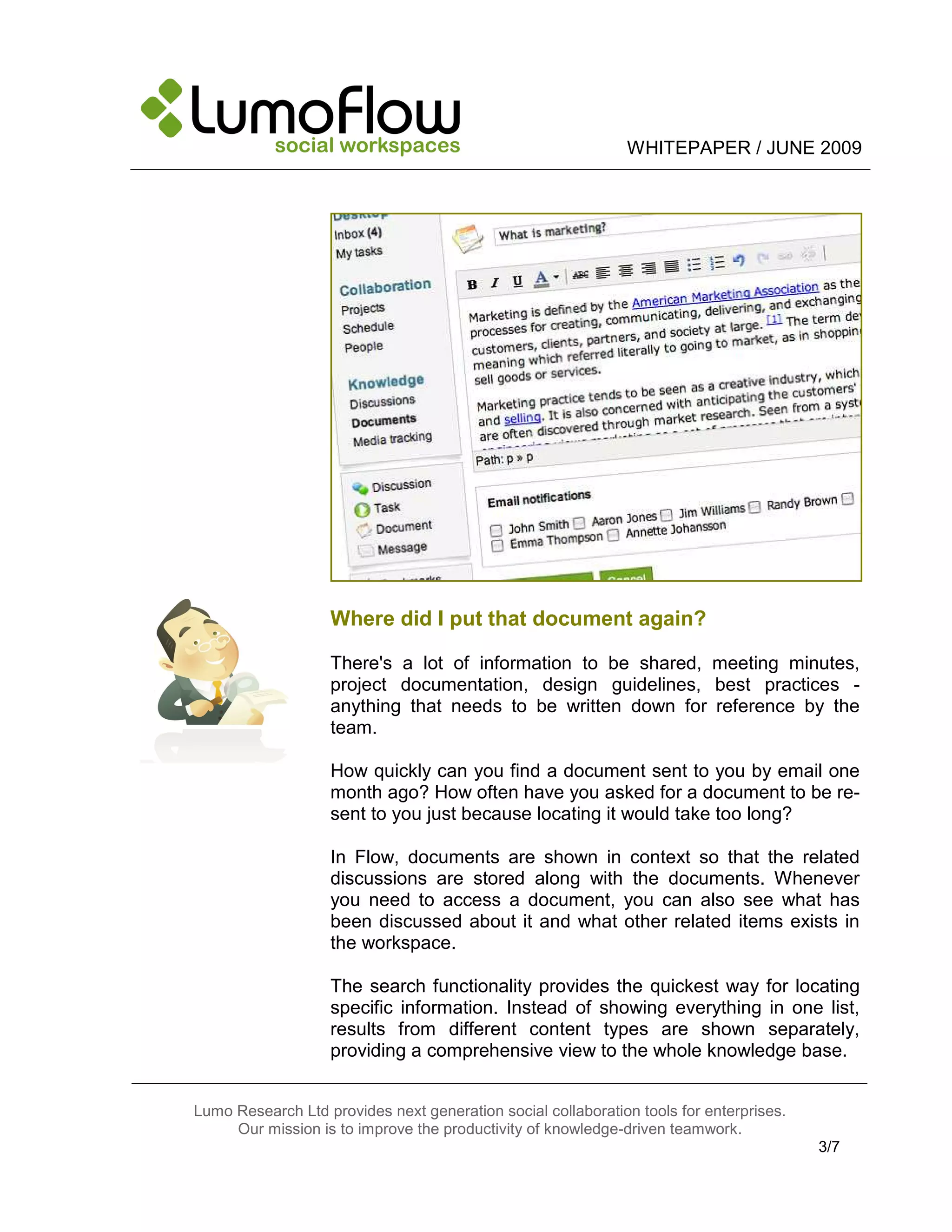 Effective Team Collaboration Made Simple - Lumo Flow Whitepaper | PDF