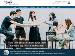 Effective team communication workshop training, Strategies and methods ...