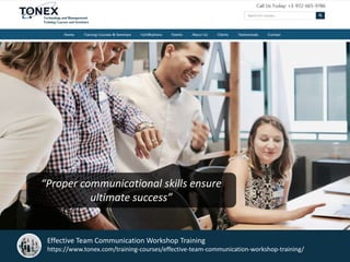 Effective team communication workshop training, Strategies and methods ...