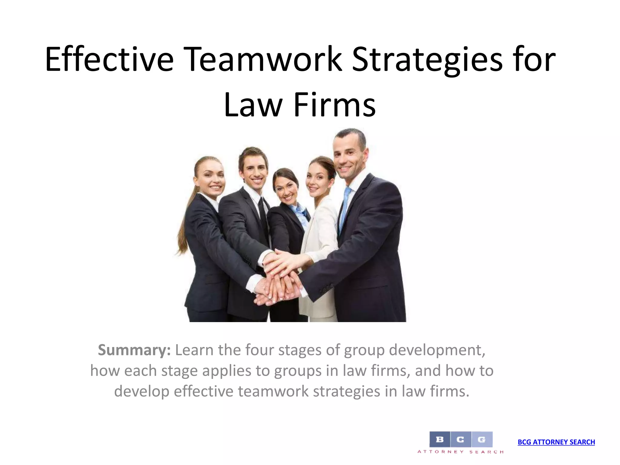 Effective teamwork strategies for law firms | PPTX