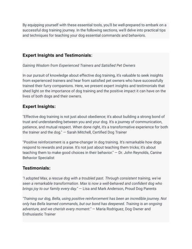 Dog Training Ultimate step by step guide | PDF | Dogs | Pets