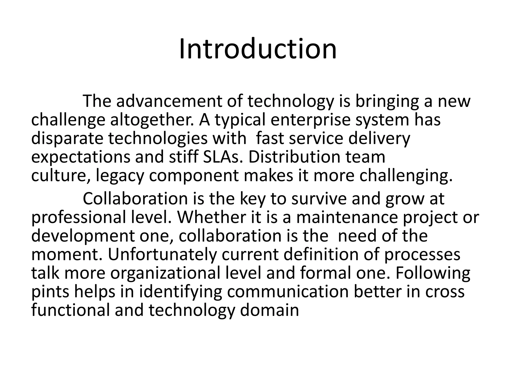 Effective technology collaboration | PPTX | Technology & Computing