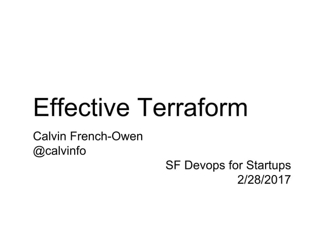 Effective terraform | PPT