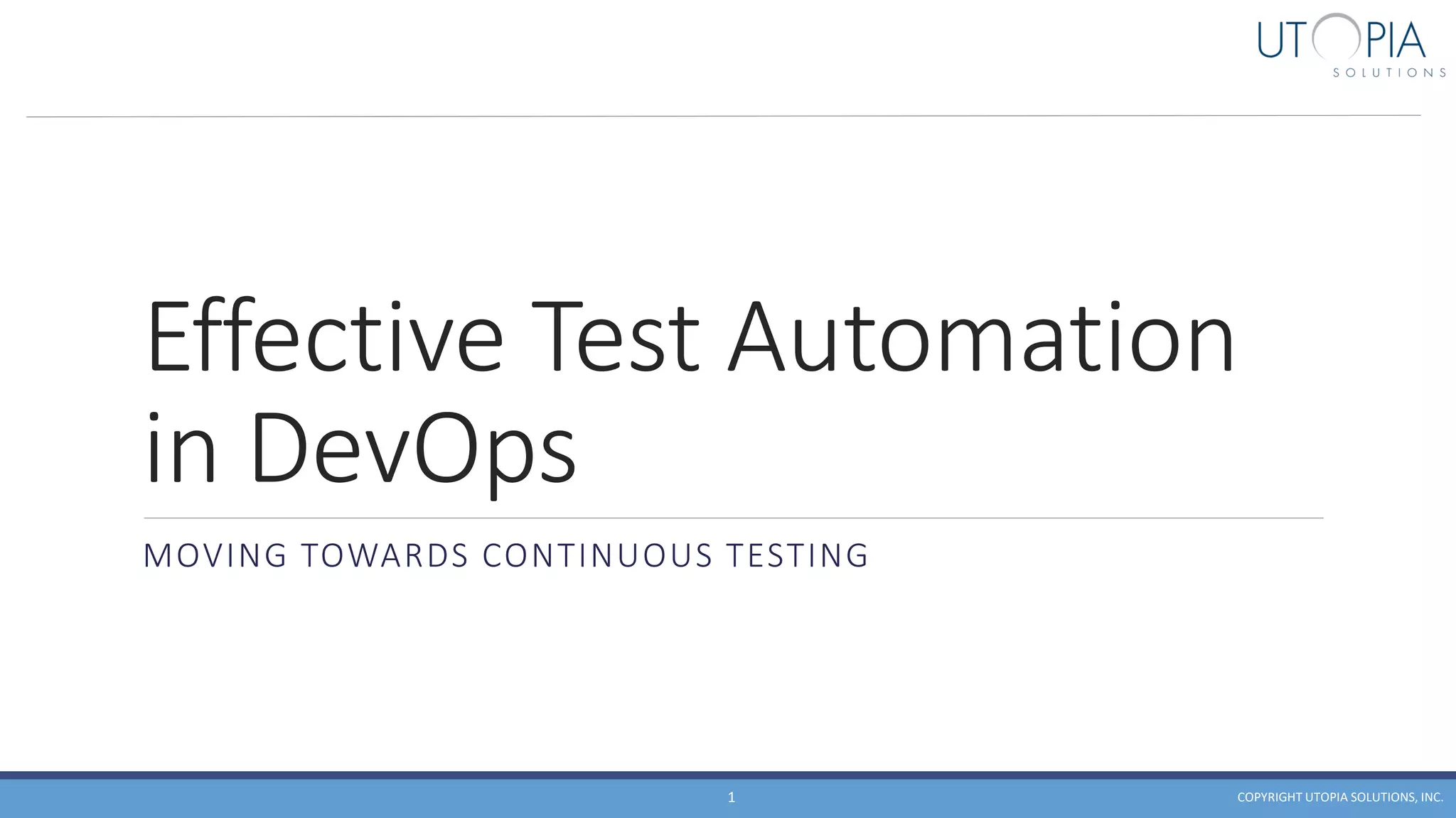 Effective Test Automation In Devops Ppt