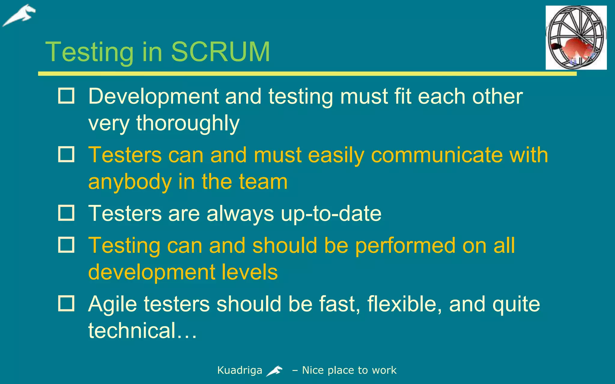 Effective testing in scrum approach and tools | PPT