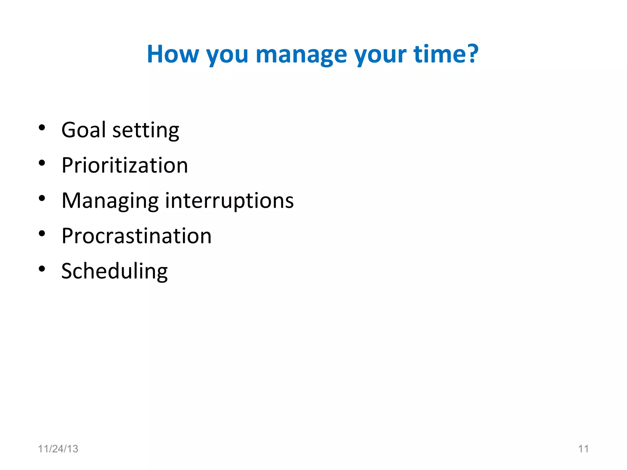 Effective time management | PPT
