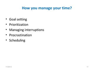 Effective time management | PPT