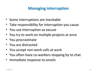 Effective time management | PPT